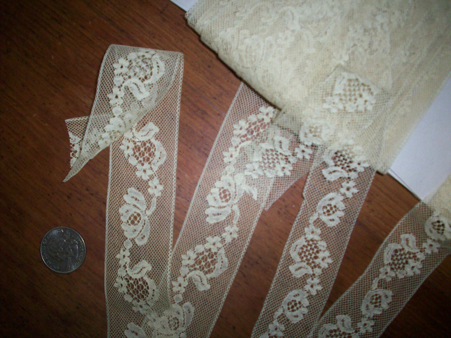 Antique Very Fine Cotton Lace Beautiful Pattern Butter Color - Etsy