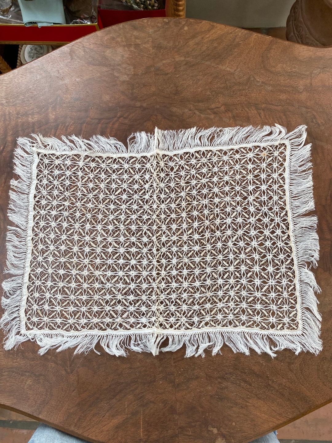 Antique Hand Done Lace Doily Lace Drawn Work - Etsy