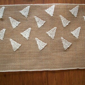 Antique Very Fine Silk Lace Beautiful Deco Pattern Two Toned Ivory/cafe ...