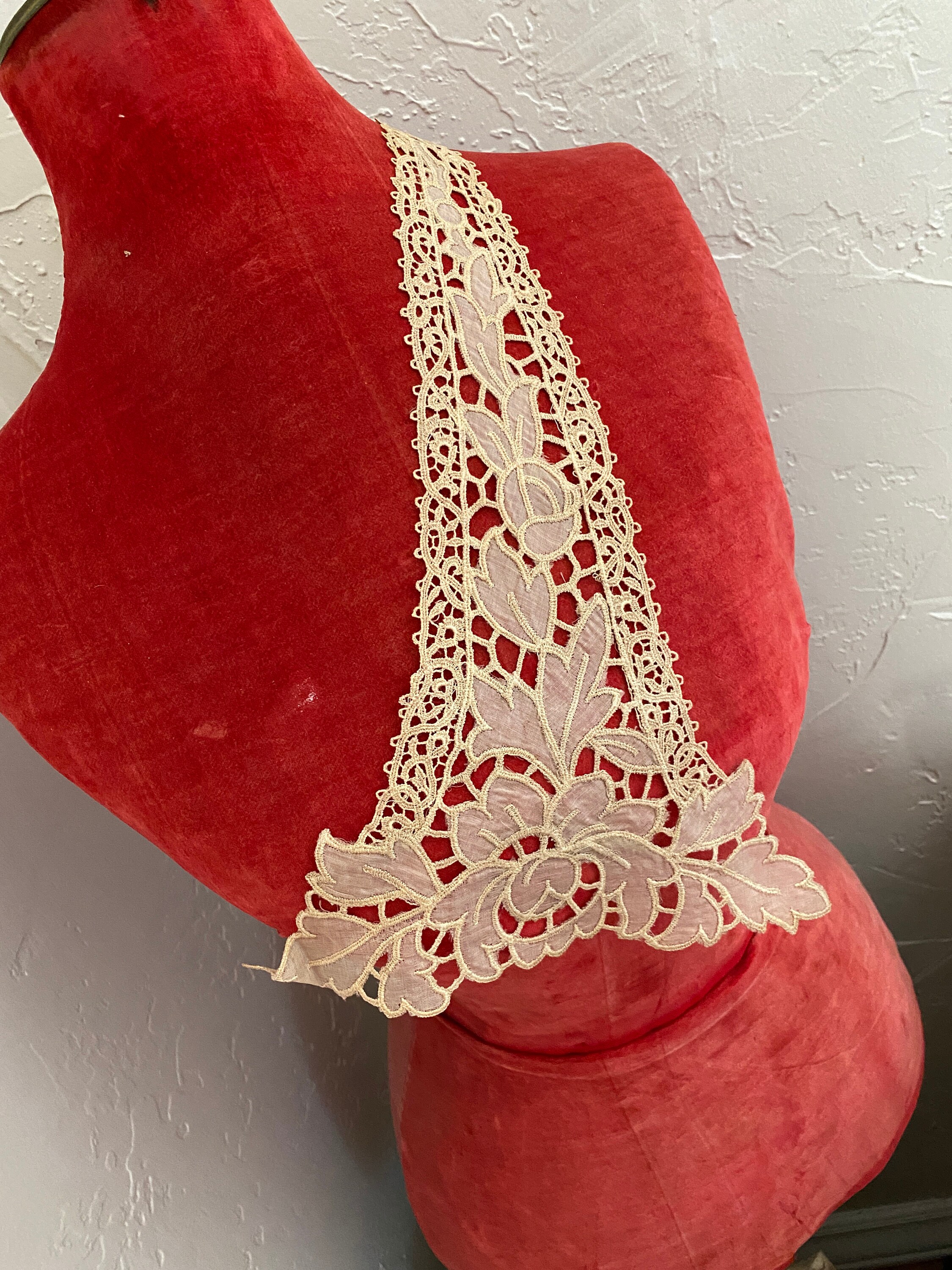 Lovely Antique Lace Embroidered Godet or Sleeve Piece Wholesale and ...