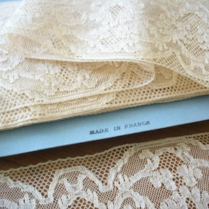 Vintage French Deep Beige Cotton Lace Lovely Design - Etsy