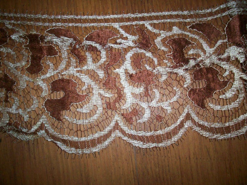 Fine Two Tone Lace Antique Silk Lace and Super Fine 2 Widths - Etsy