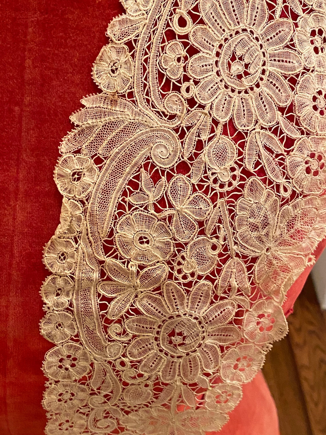 Antique Hand Lace Collar 1800s Antique Lace Long Piece - Etsy