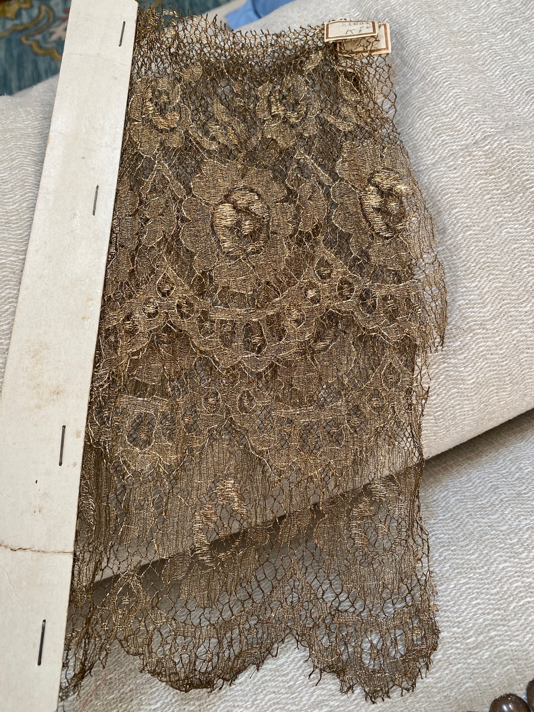 Salesman's Sample Metallic Gold Lace 1920s Authentic - Etsy