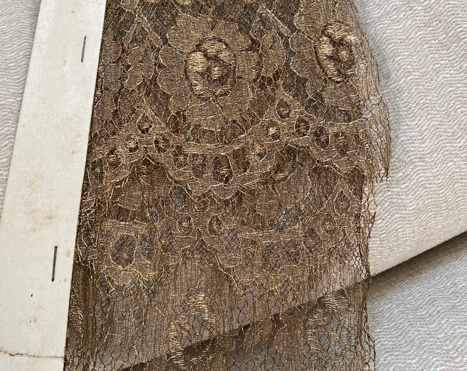 Salesman's Sample Metallic Gold Lace 1920s Authentic Antique Floral ...