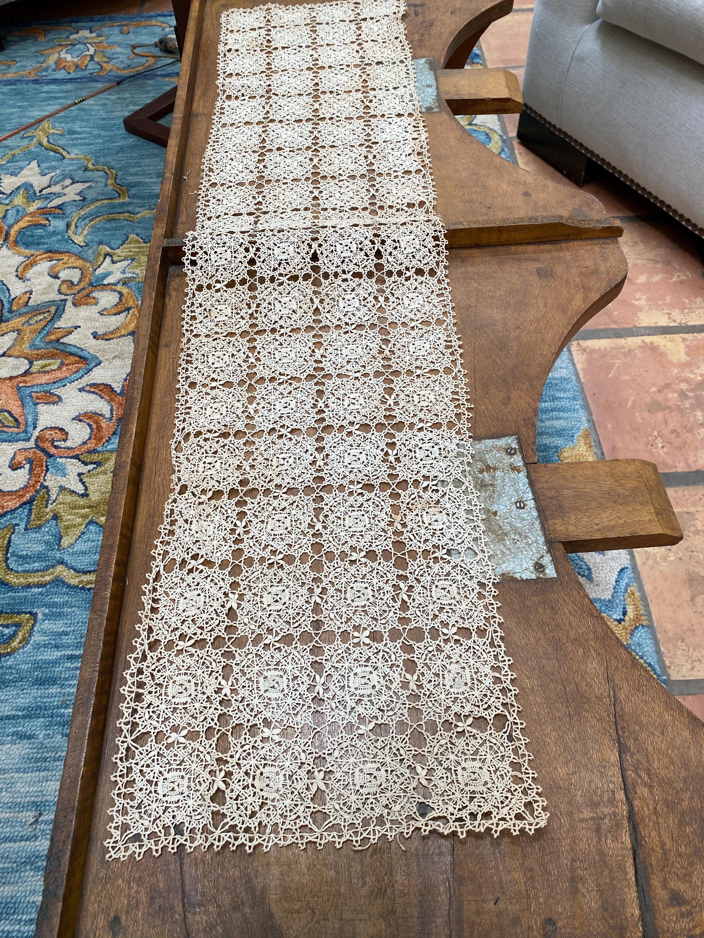 Divine Cloth for Runner or Large Doily Antique Hand Done Lace - Etsy