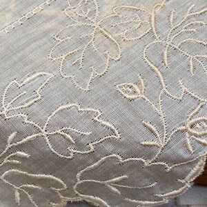Antique French Embroidered Fine Cotton Lace Lovely Design - Etsy