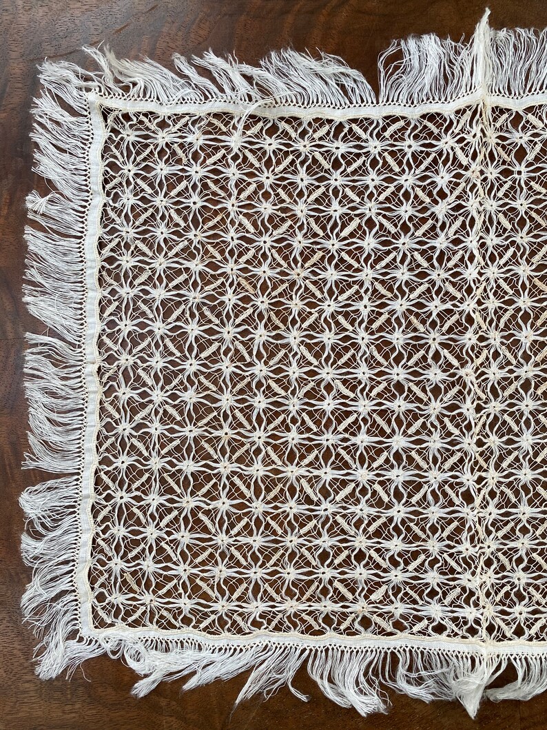 Antique Hand Done Lace Doily Lace Drawn Work | Etsy