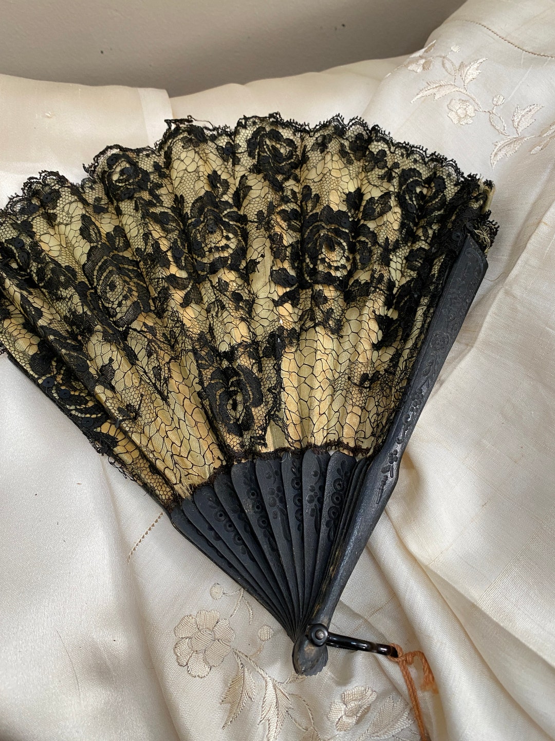Lace Fan 1880s - Etsy