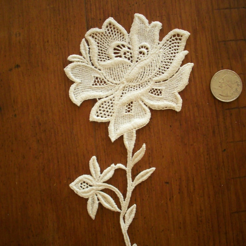 Rose Lace Applique - Etsy