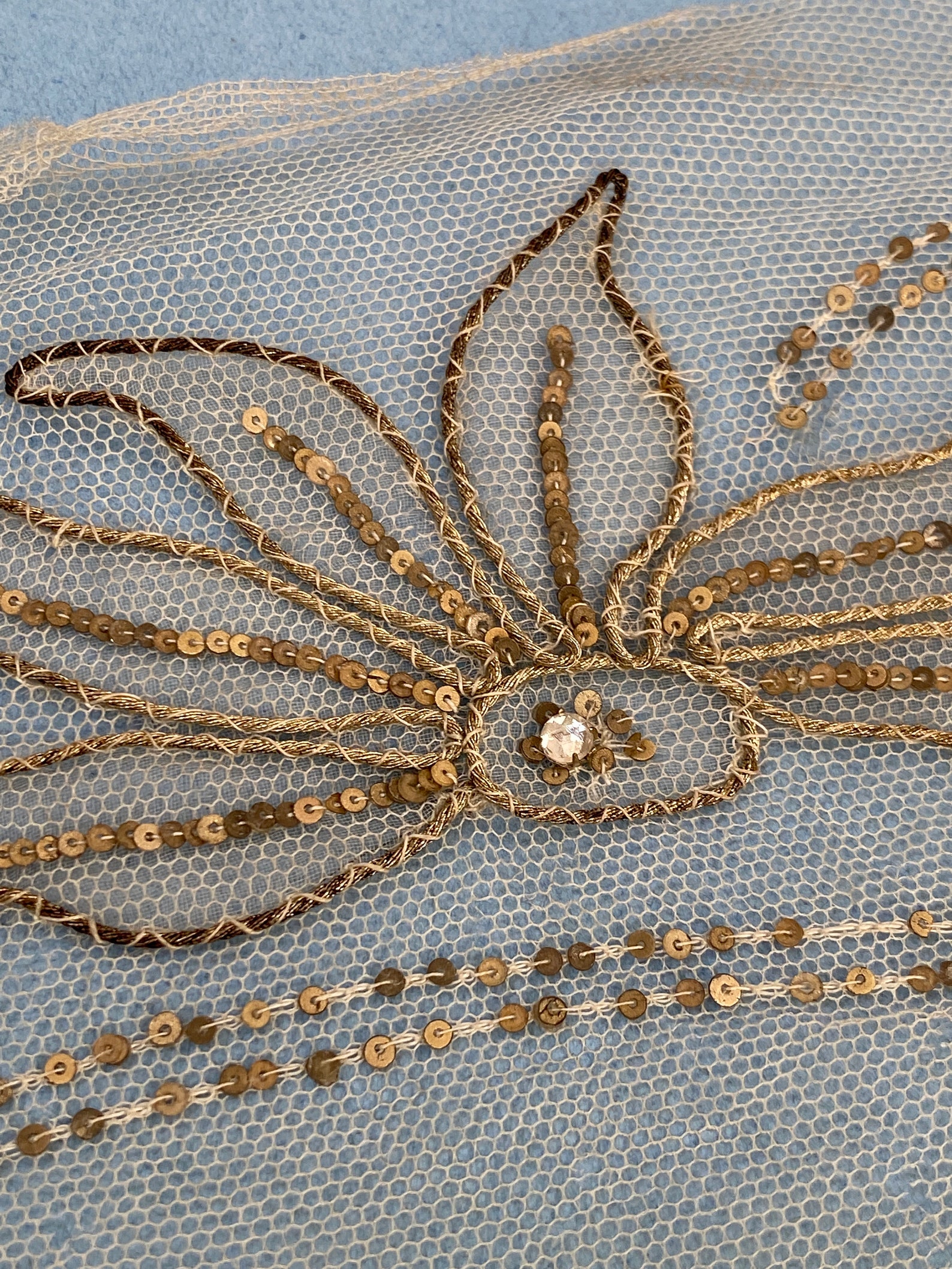 Metallic Silver Lace 1920s Authentic With Metal Sequins - Etsy