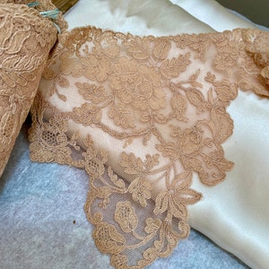 Antique French Embroidered Netting Lace Lovely Design - Etsy