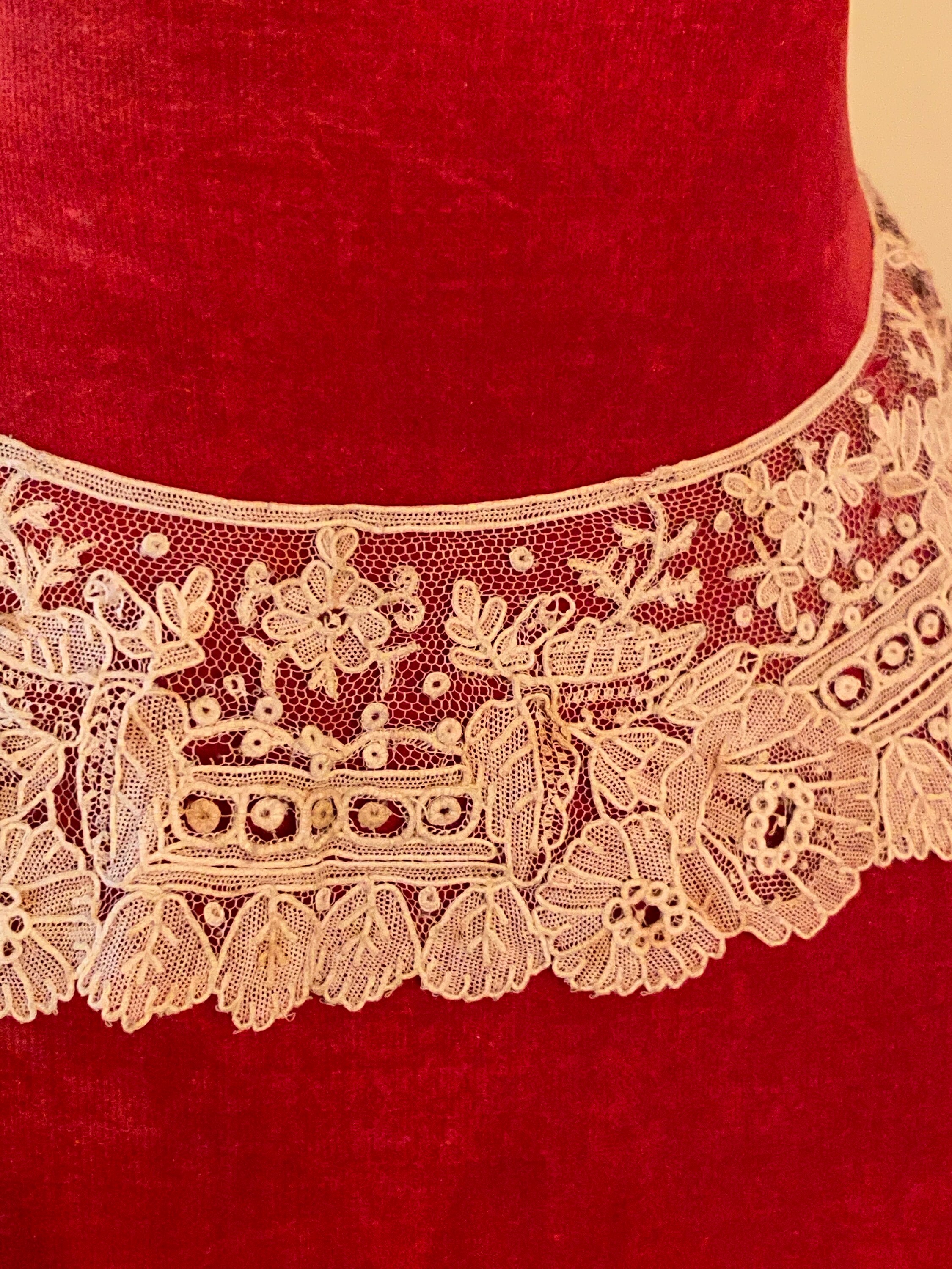 Antique Lace Hand Done 19th Century Ivory Point De Gaze Lace Collar - Etsy