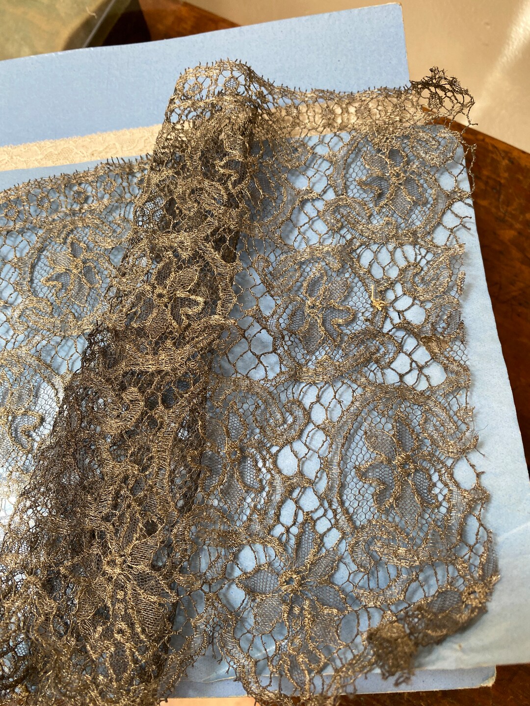 Metallic Silver Lace 1900s Authentic - Etsy