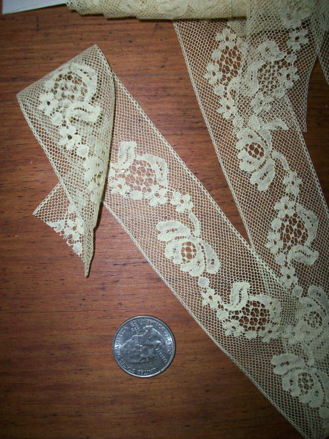 Antique Very Fine Cotton Lace Beautiful Pattern Butter Color - Etsy