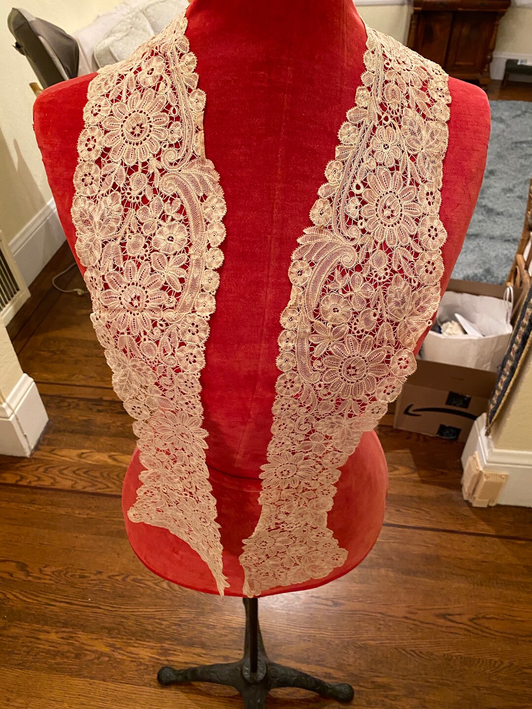 Antique Hand Lace Collar 1800s Antique Lace Long Piece - Etsy