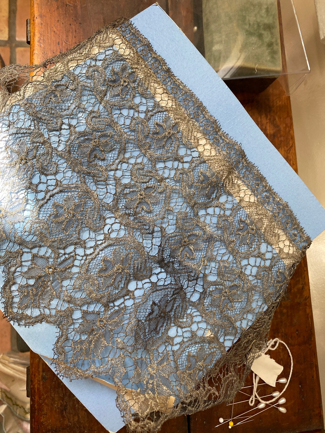 Metallic Silver Lace 1900s Authentic - Etsy