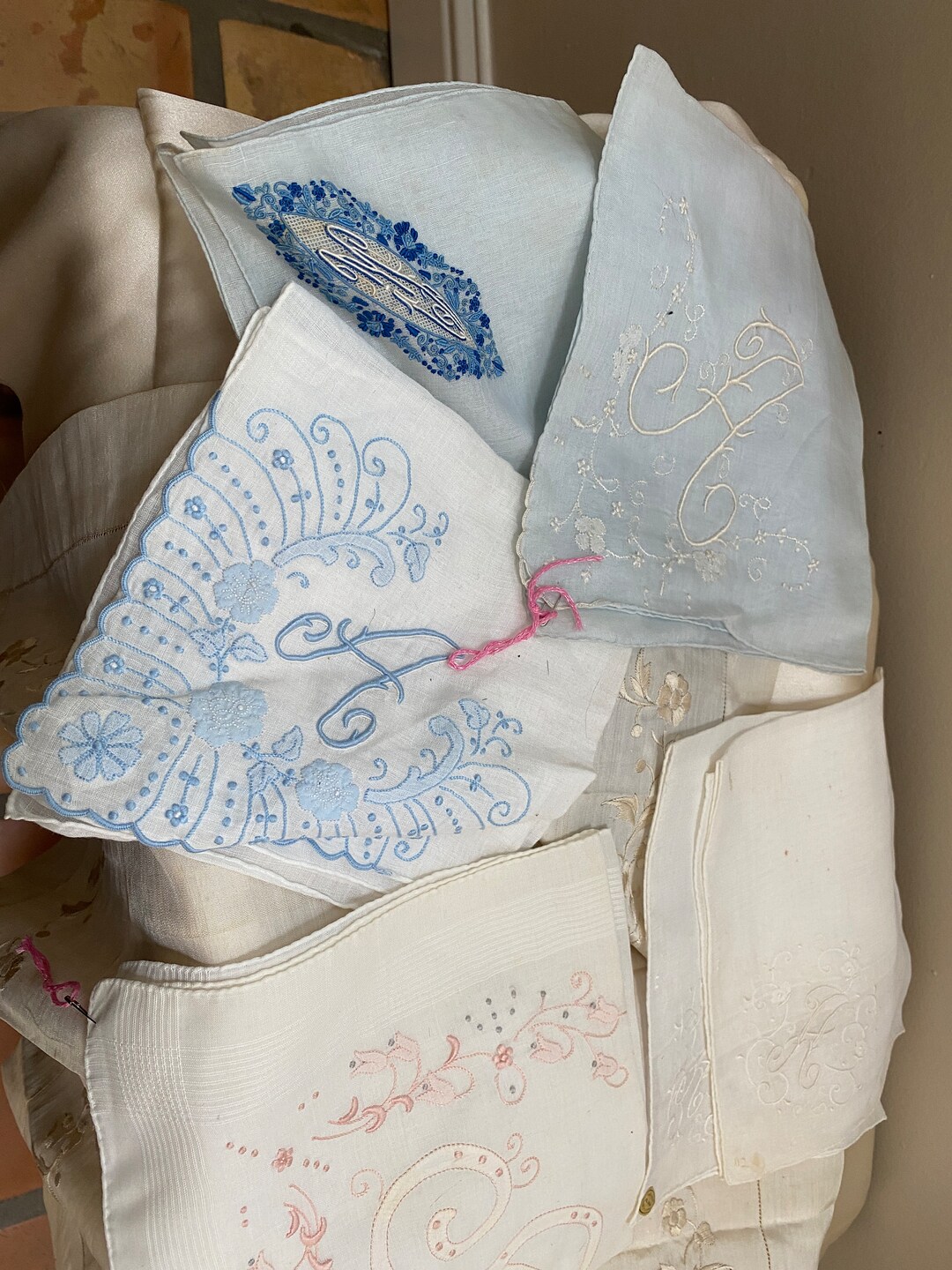 Antique Lace Initial Hankies 7 Pieces - Etsy