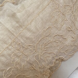 Antique French Embroidered Fine Cotton Lace Lovely Design - Etsy