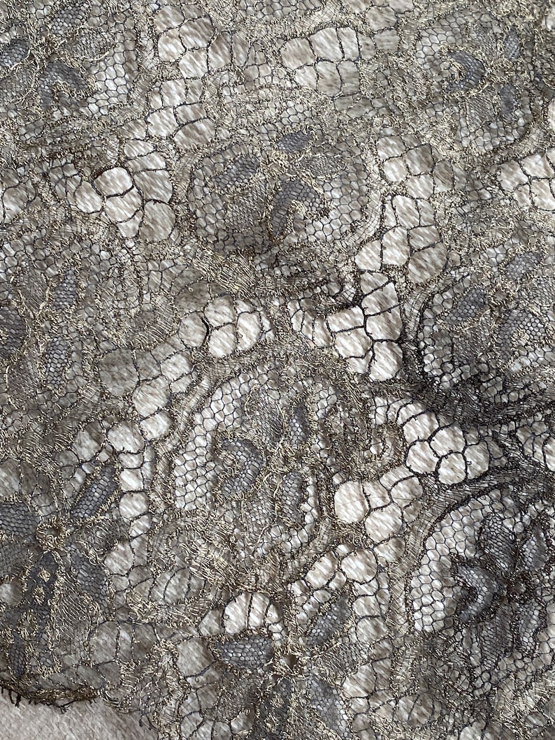 Metallic Silver Lace 1900s Authentic - Etsy