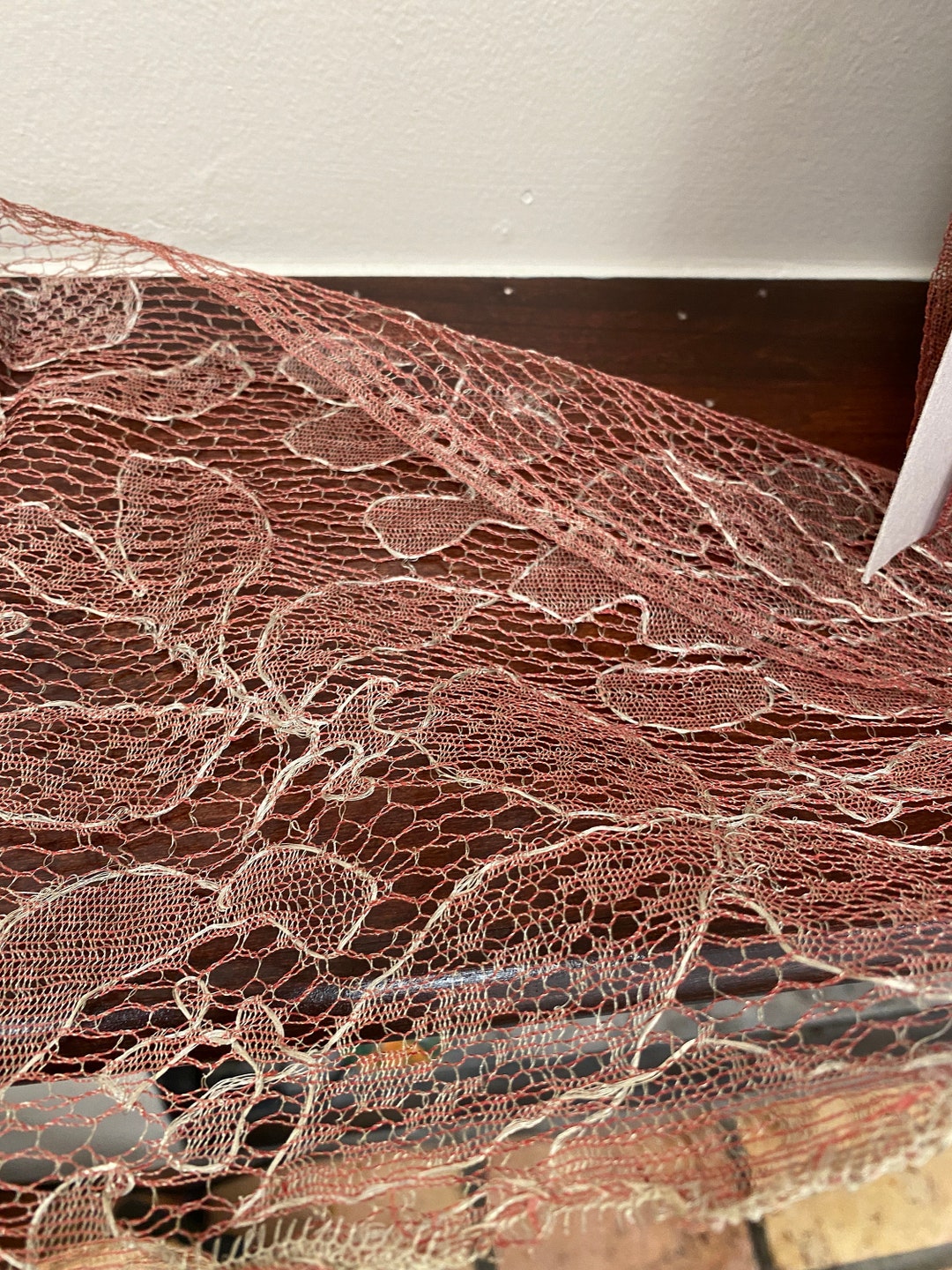 Metallic Silver/rust Lace 1920s Authentic 11" Wide - Etsy
