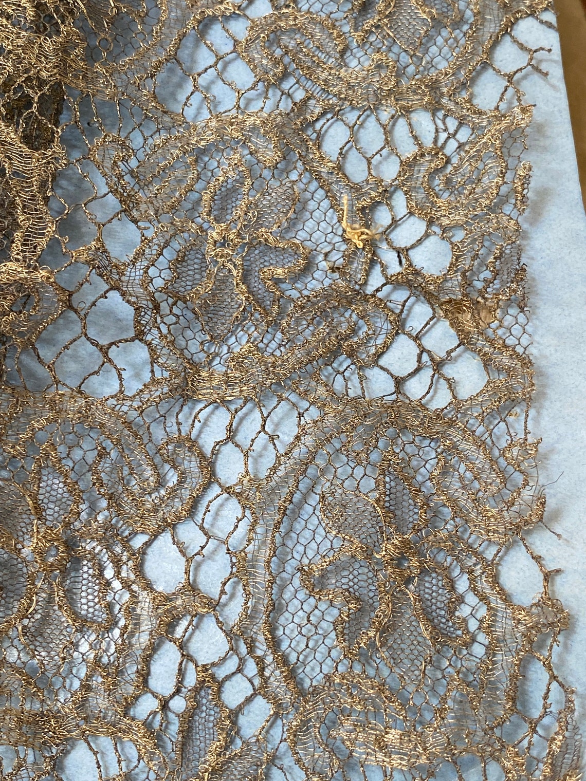 Metallic Silver Lace 1900s Authentic - Etsy