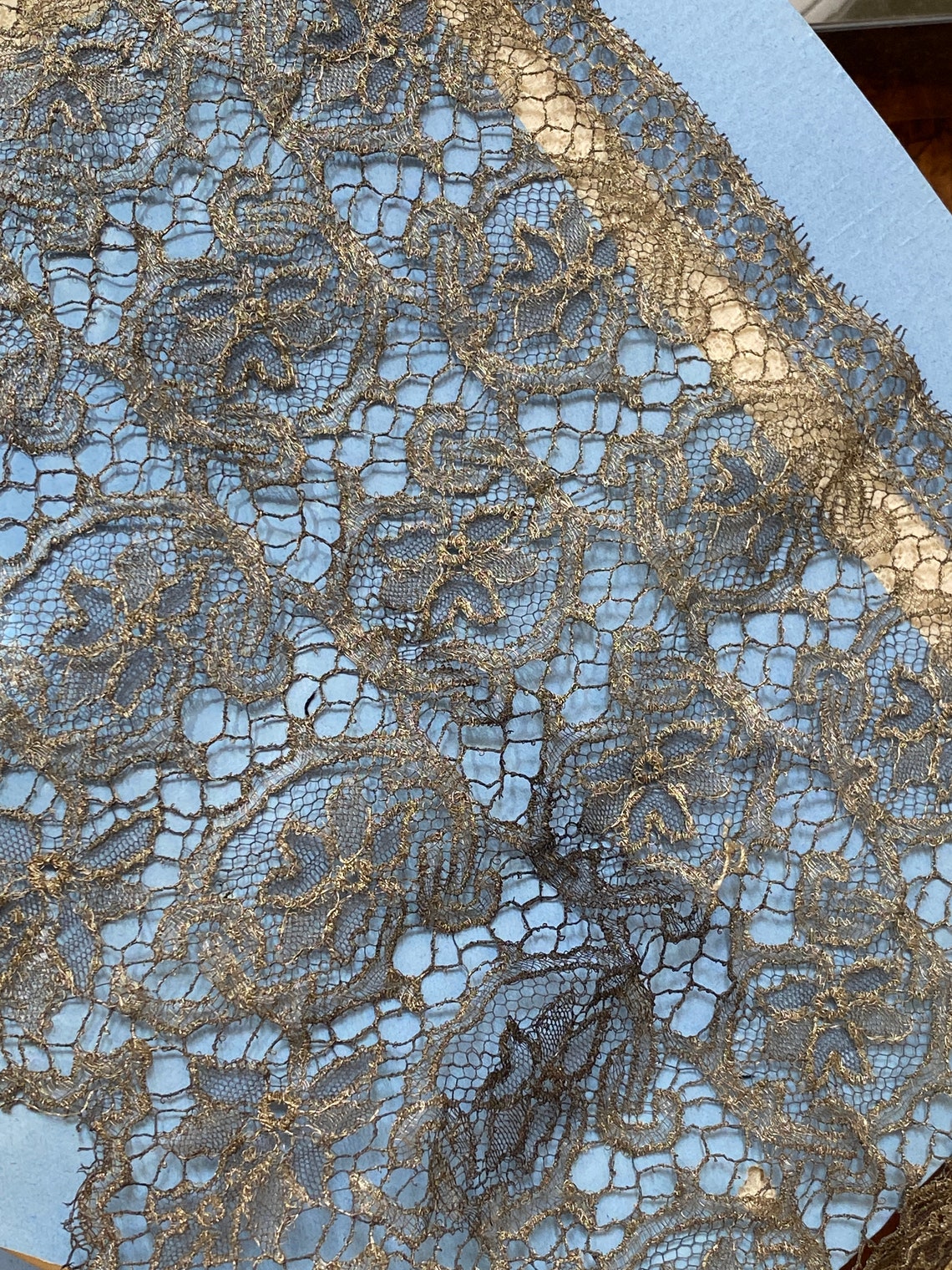 Metallic Silver Lace 1900s Authentic - Etsy