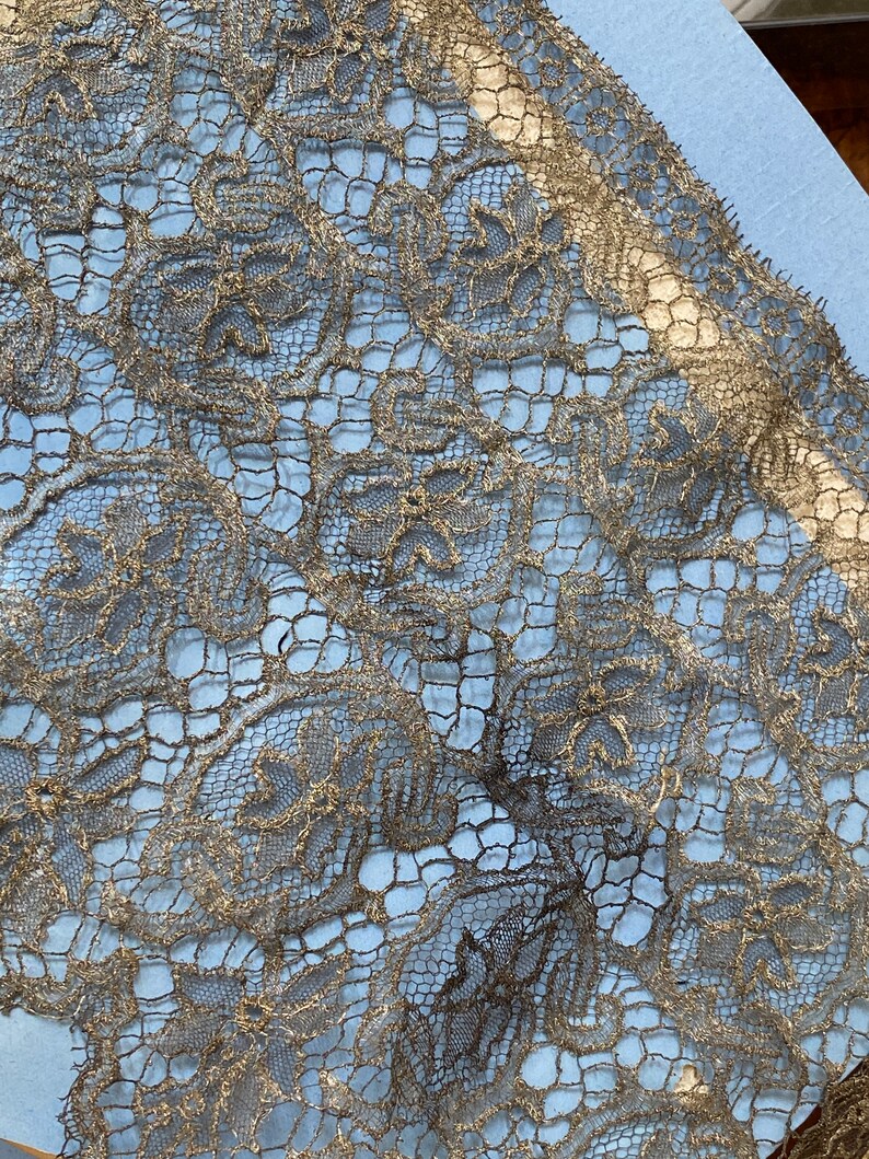 Metallic Silver Lace 1900s Authentic - Etsy