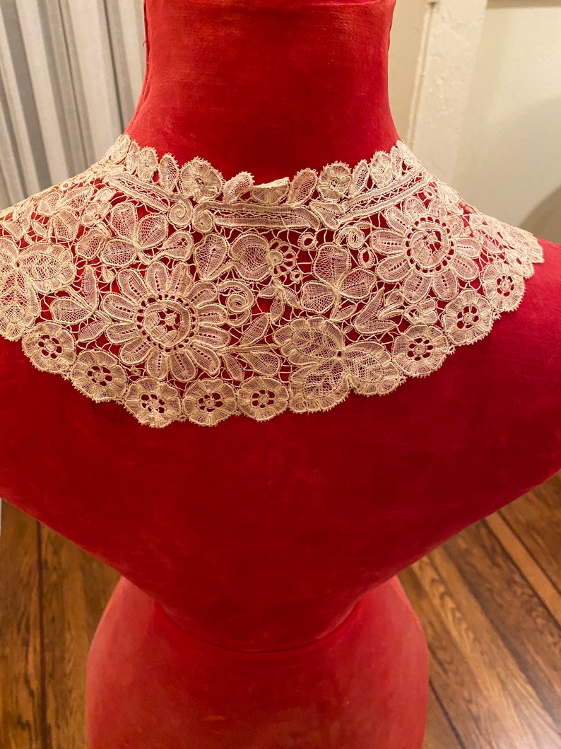 Antique Hand Lace Collar 1800s Antique Lace Long Piece | Etsy