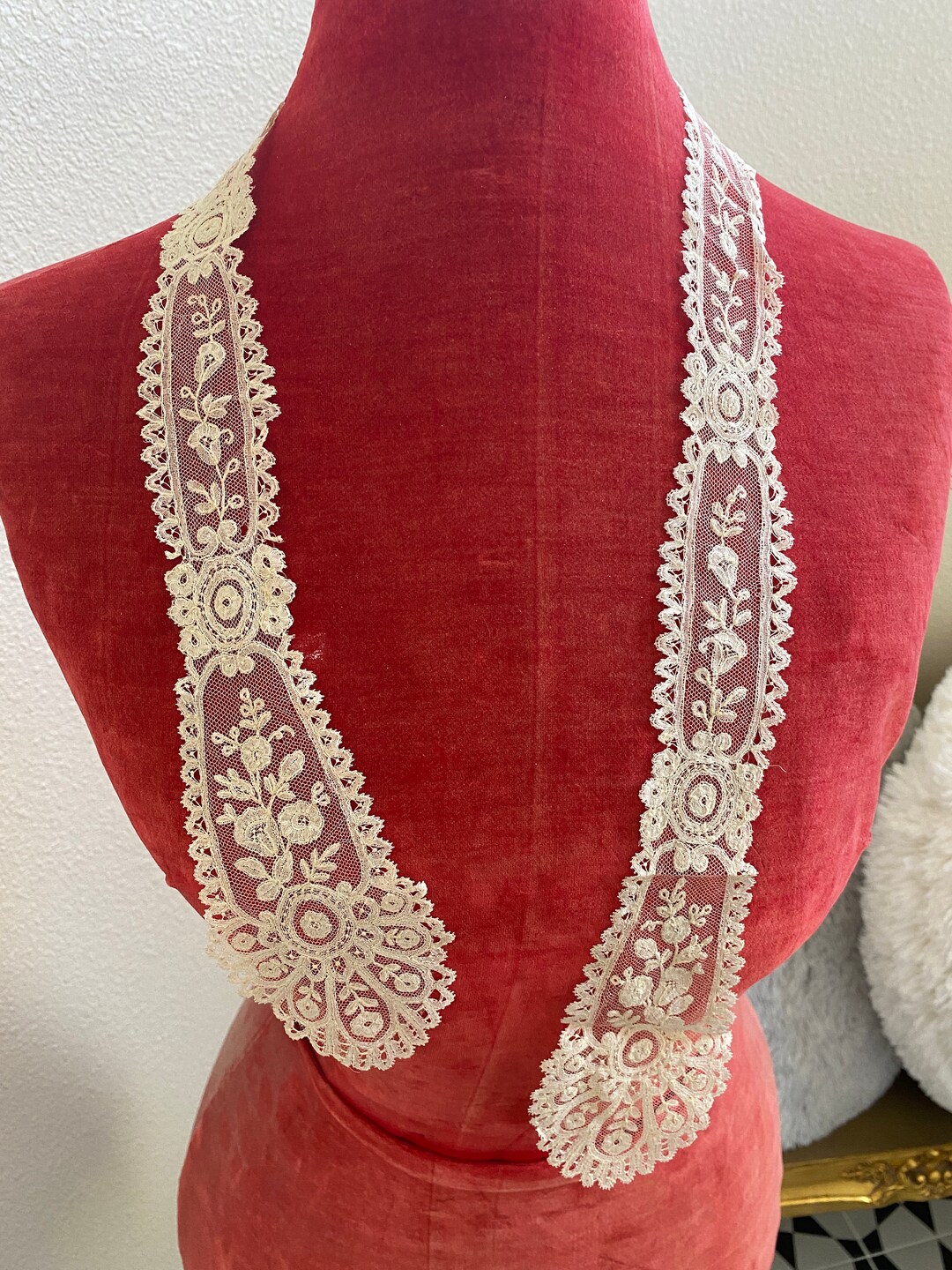 Antique Lace Collar Brussels 1800s Antique Lace Lappet - Etsy