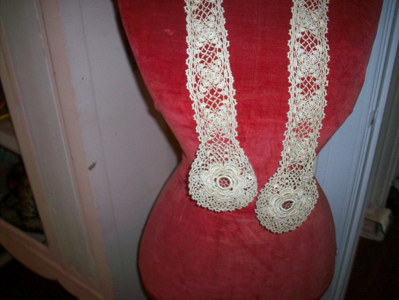 Antique Lace Collar Irish Crochet 1800s Antique Lace Lappet - Etsy