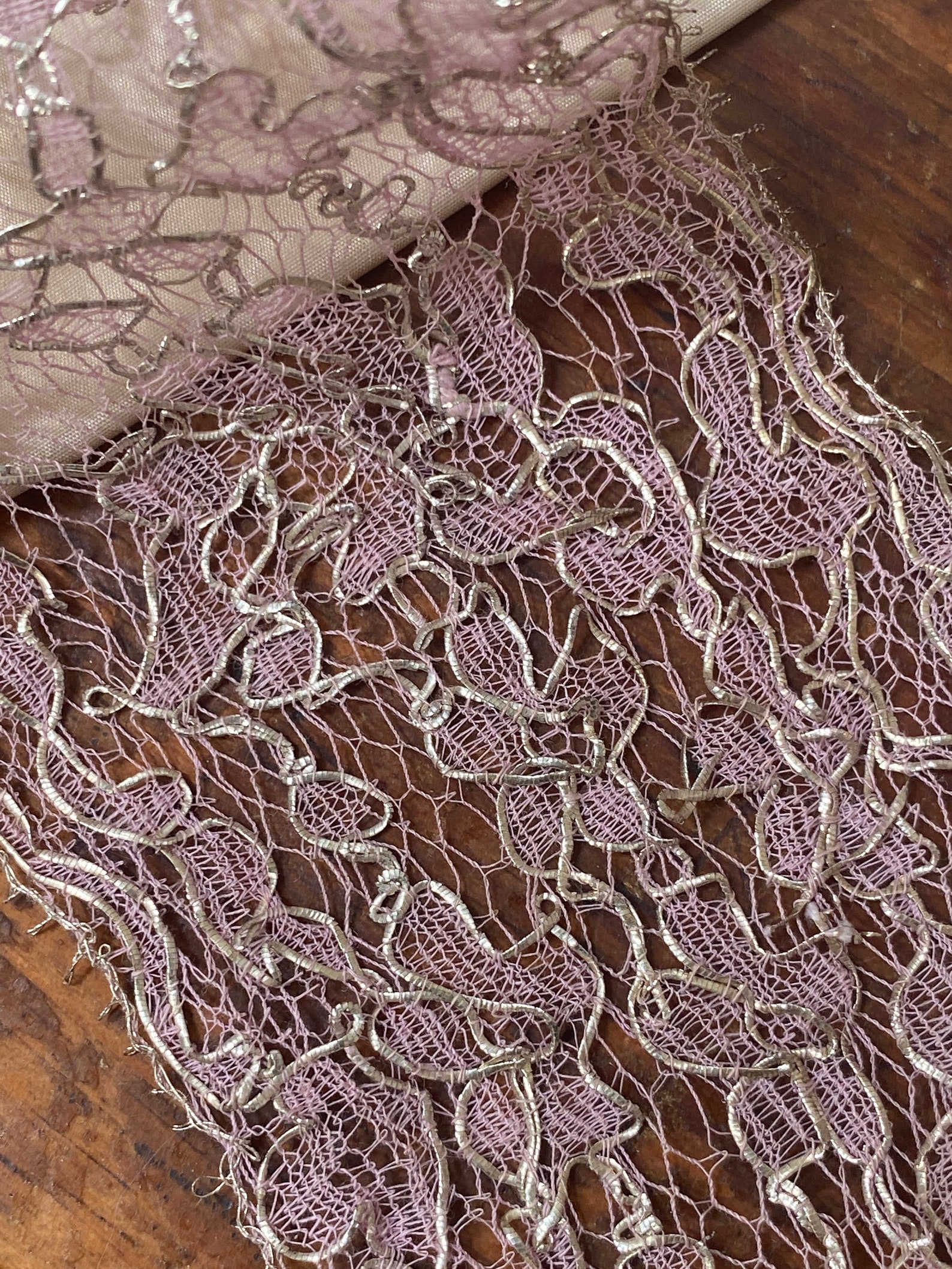 1.75 Yards Antique Real Metal Silver Lavender Lace 1910s - Etsy