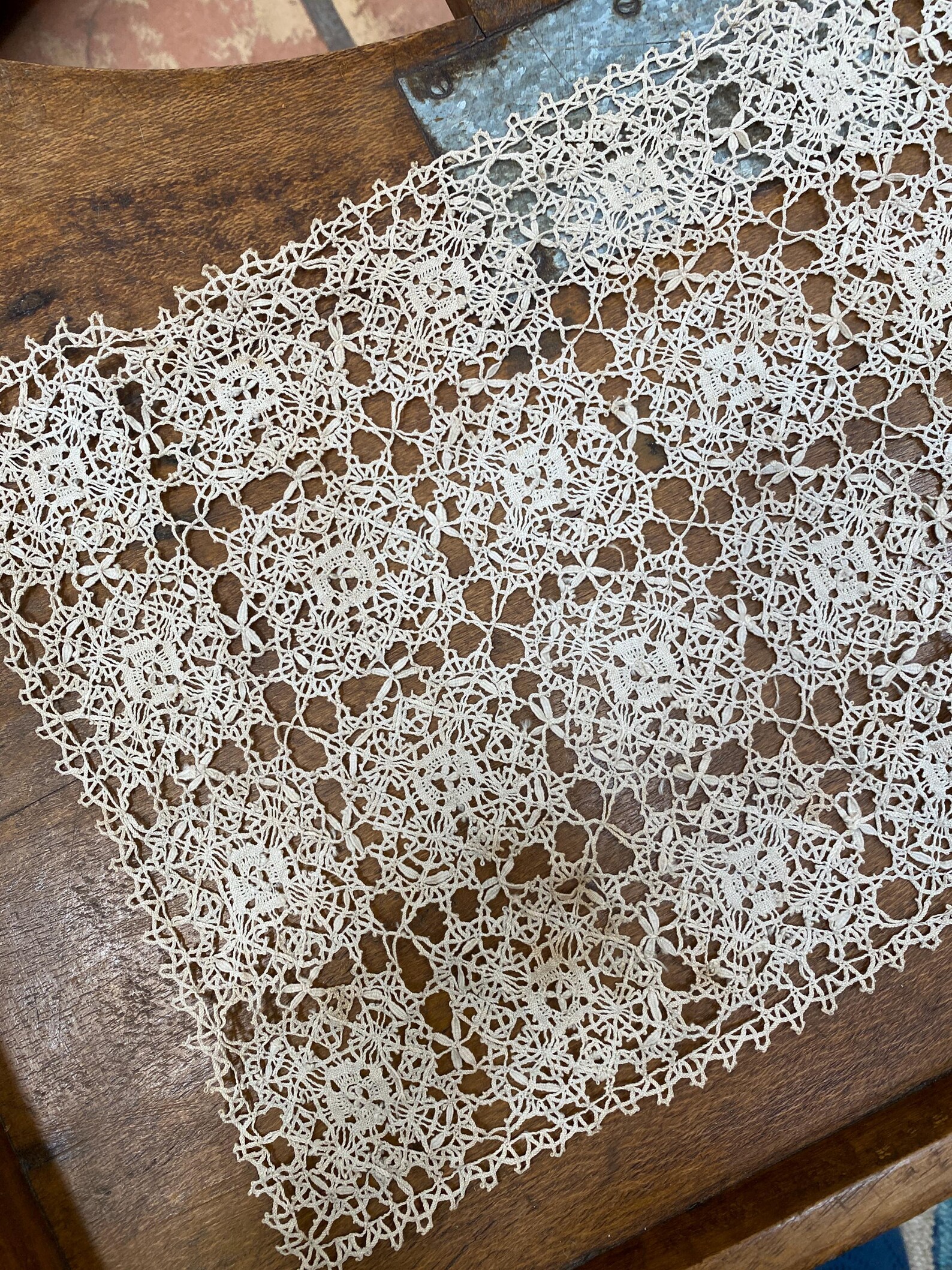 Divine Cloth for Runner or Large Doily Antique Hand Done Lace - Etsy