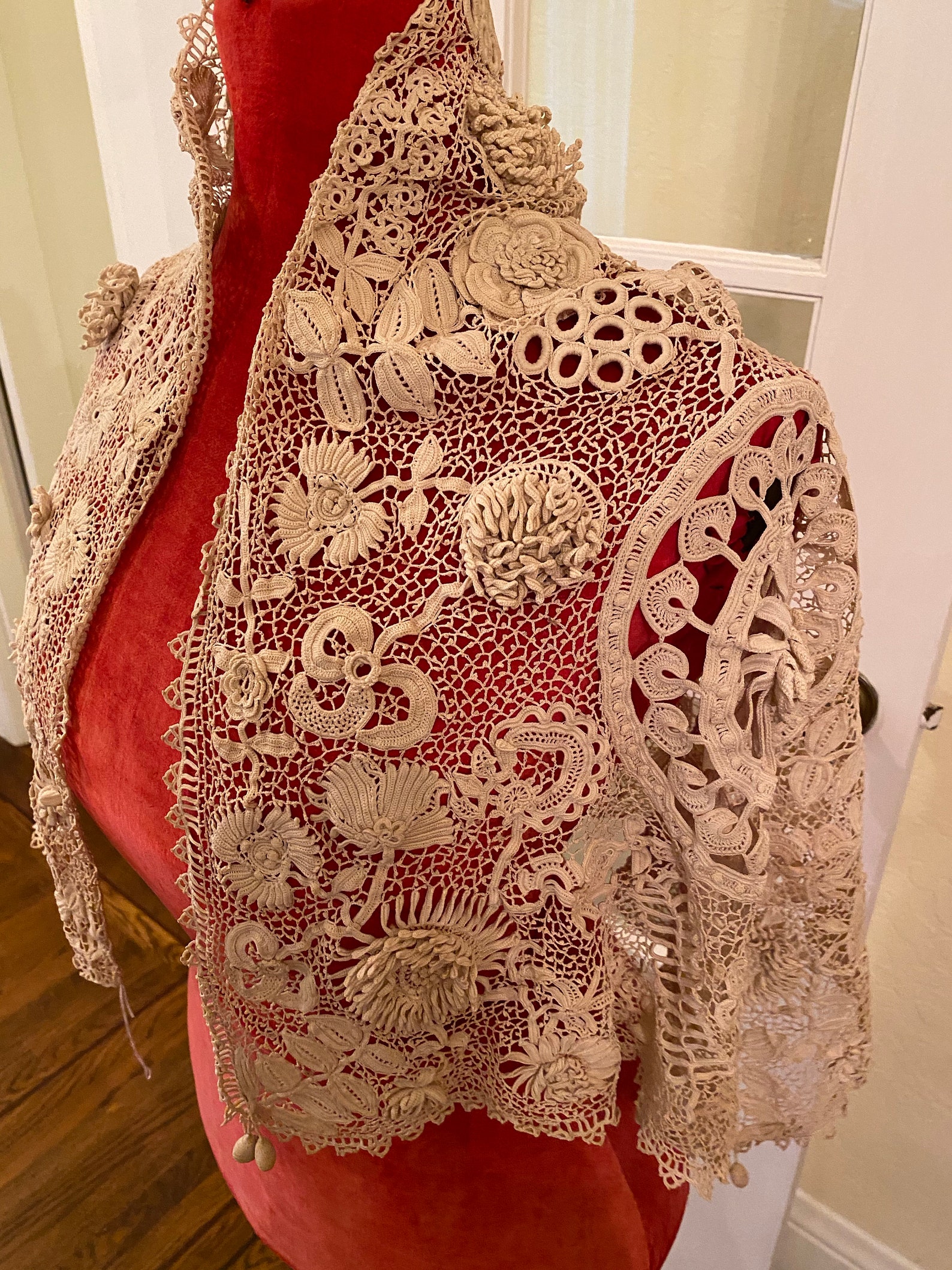 Utterly Breathtaking Antique Irish Lace Stole/shawl Hand Done 1800s - Etsy