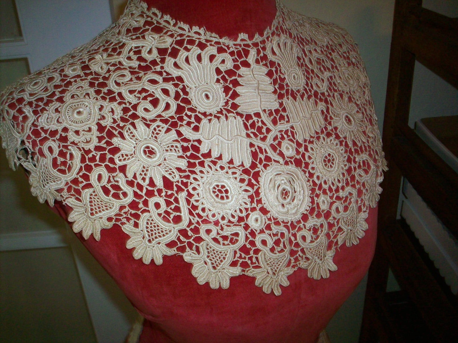 Breathtaking Antique Lace Collar Irish Crochet 1800s Antique Lace - Etsy
