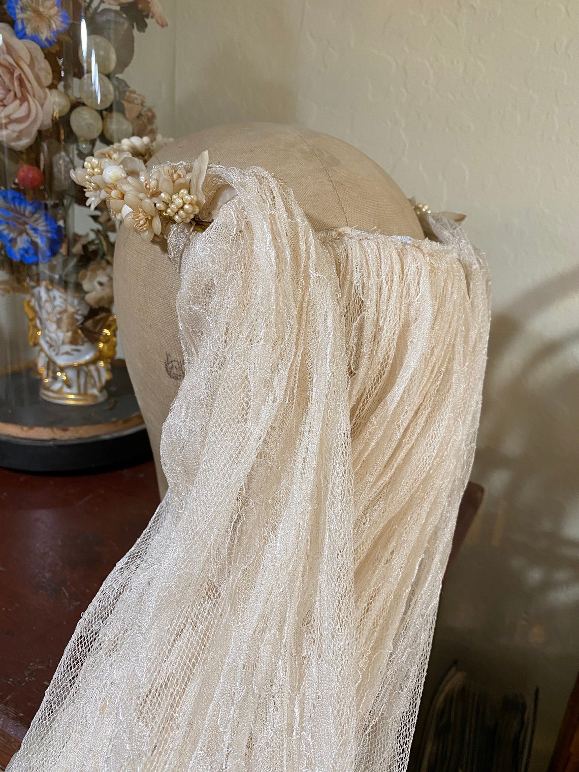 Antique Wax Crown and Veil Stunning Quality - Etsy