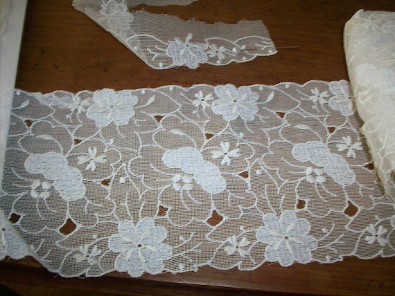 Cotton 1920s Antique Lace Yardage Embroidery Swiss | Etsy