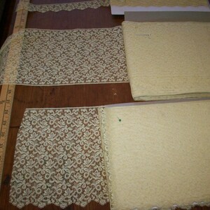 Exquisite Antique Very Fine Cotton Lace Beautiful Pattern Butter Cream ...