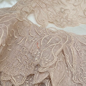 Antique French Embroidered Fine Cotton Lace Lovely Design - Etsy