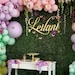 Birthday Backdrop Wood Name Sign Wall Hanging Letters Wooden Wall ...