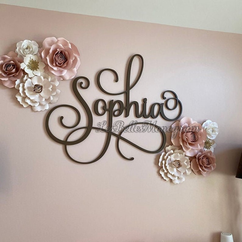 Custom Nursery Name Cutout Wood Wall Name Sign Wall Hanging - Etsy
