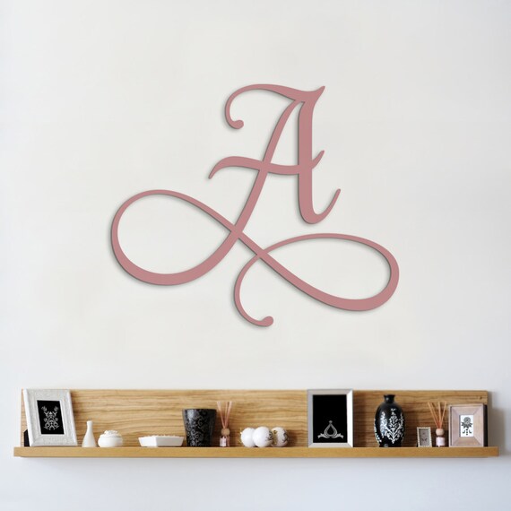 Wooden Monogram Initials Wall Decor Wooden Letters | Etsy