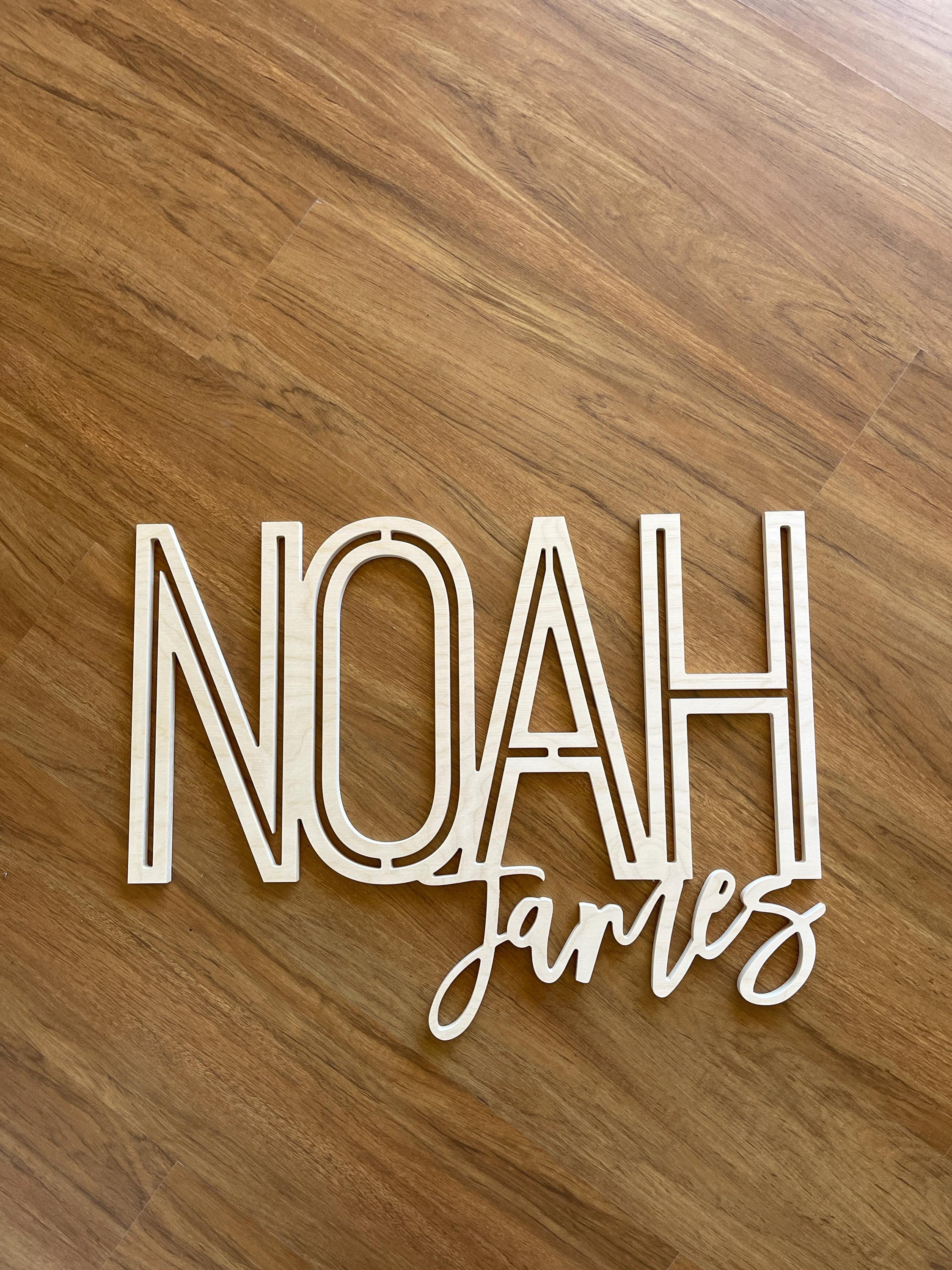 Custom Boy Nursery Name Sign | Personalized Kids Room Wall Decor Wooden ...