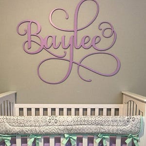 Baby Name Sign Over the Crib Sign Wooden Name Sign Wall Hanging Name ...
