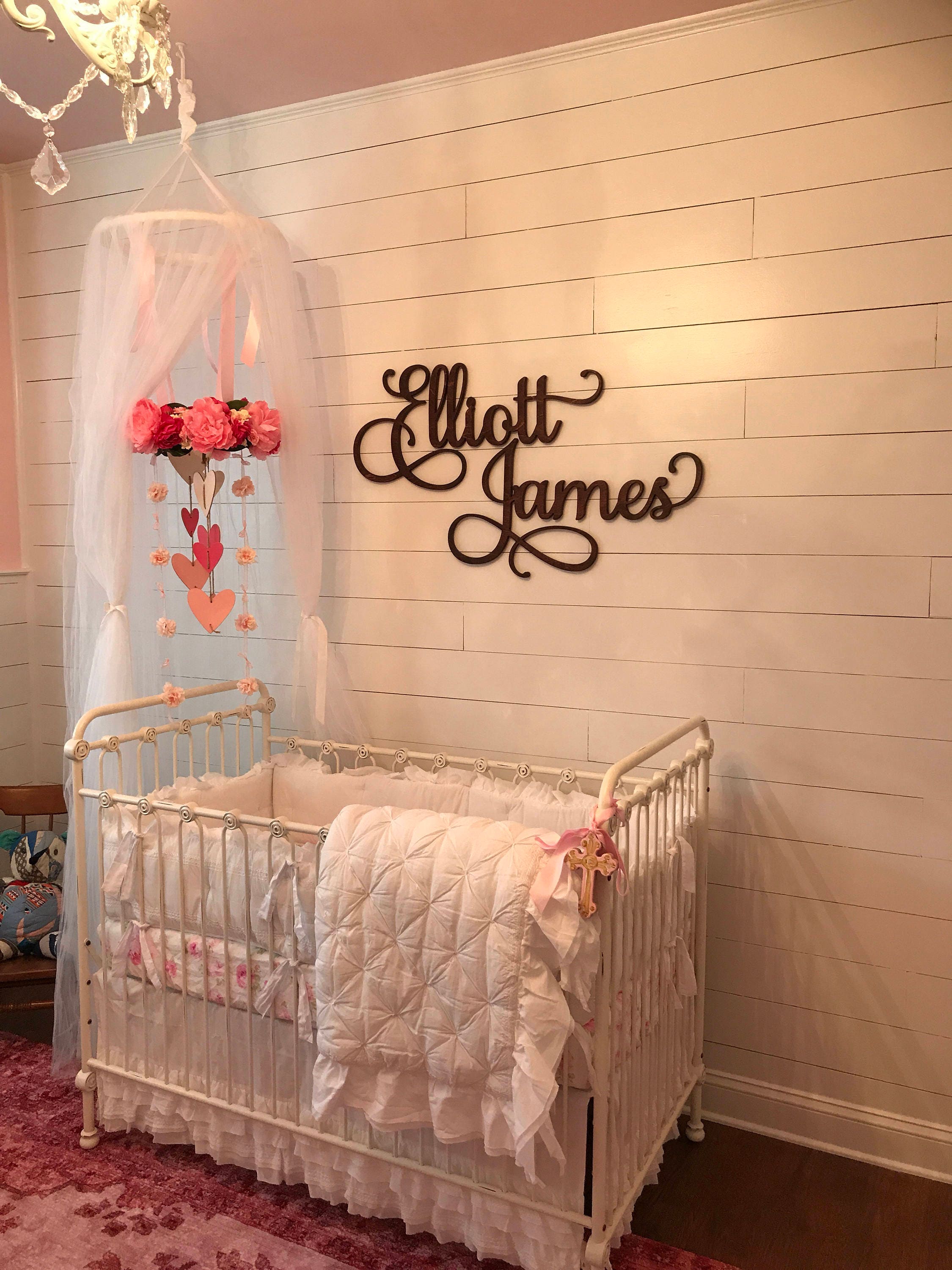 Wooden Name Sign Wall Hanging Letters for Nursery or Bedroom | Etsy