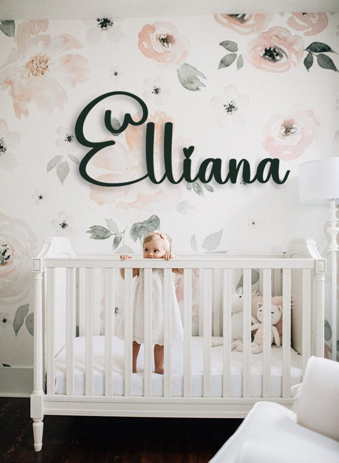 Nursery Wall Name - Wooden Word Wall Hanging - Personalized Wall Decor ...