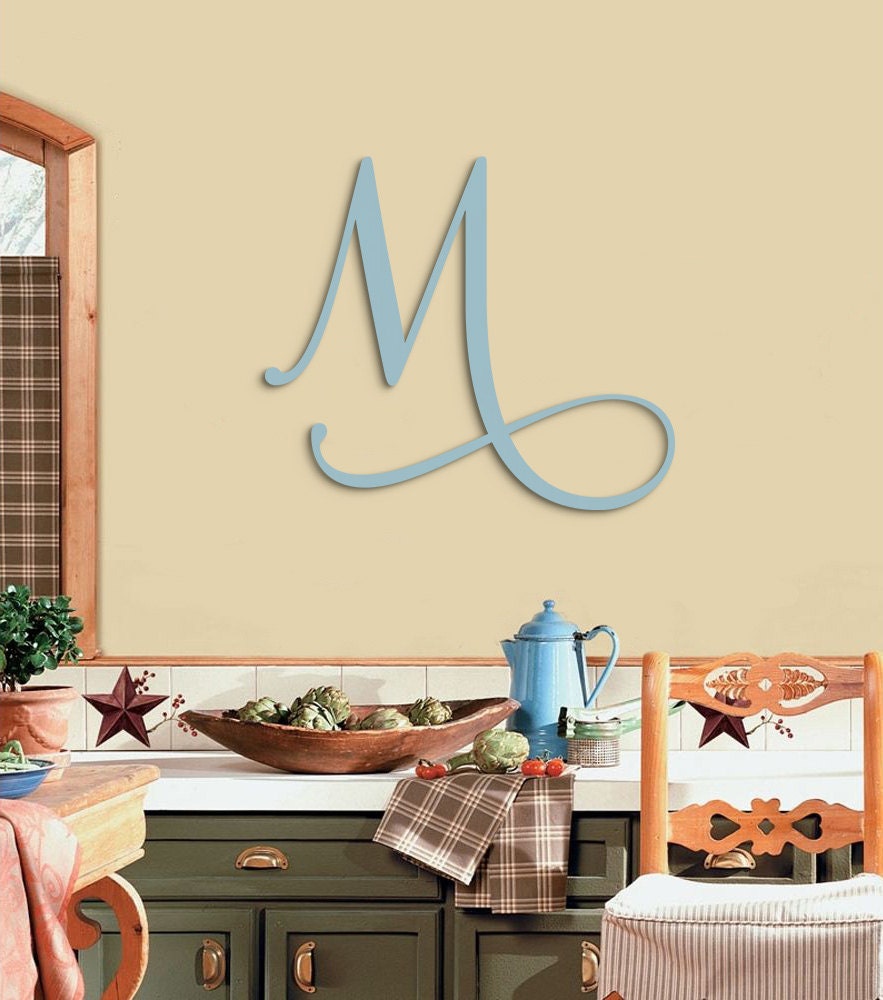 Wooden Monogram Initials Wall Decor Wooden Letters | Etsy