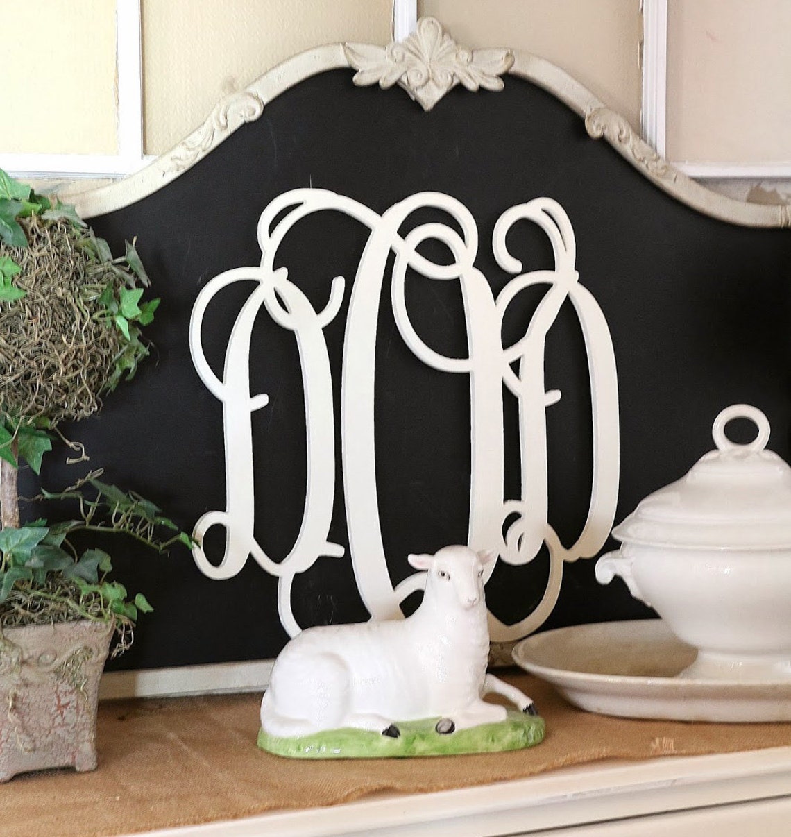 Monogram Wall Hanging Large Wooden Monogram Letters | Etsy