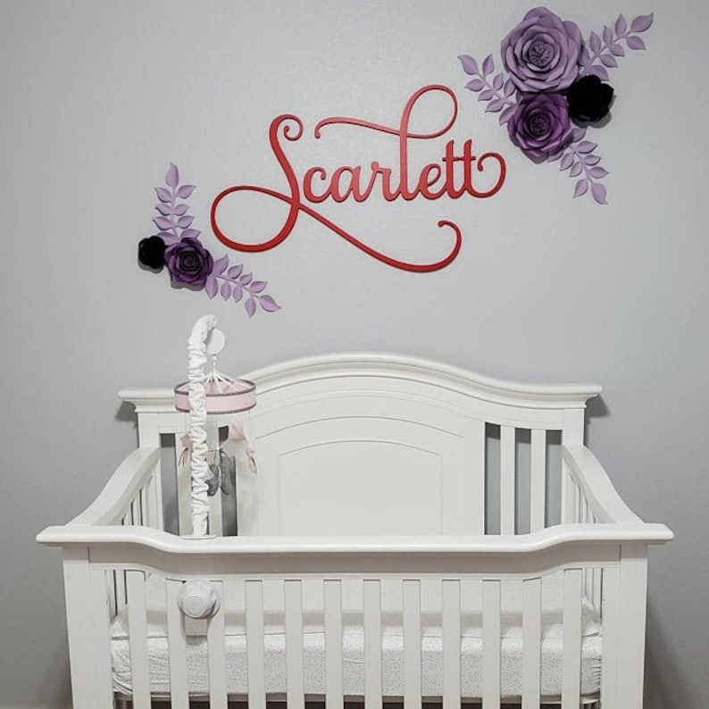 Baby Sophia Nursery Name Cutout Custom Wood Wall Name Sign - Etsy