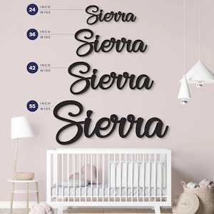 Baby Sophia Nursery Name Cutout Custom Wood Wall Name Sign Wall Hanging ...